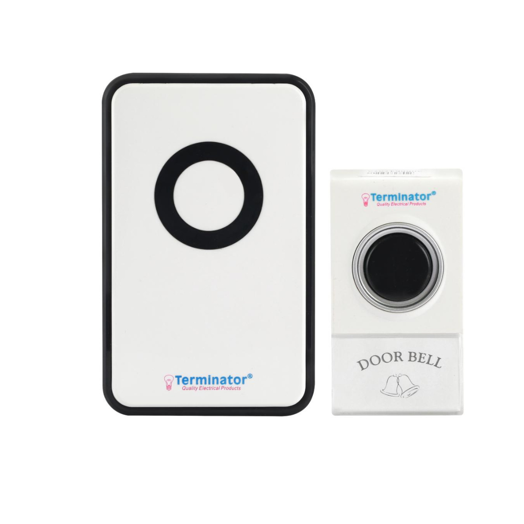 TERMINATOR DOOR BELL DIGITAL WIRELESS WITH 38 MELODIES 2 PIN PLUG ...