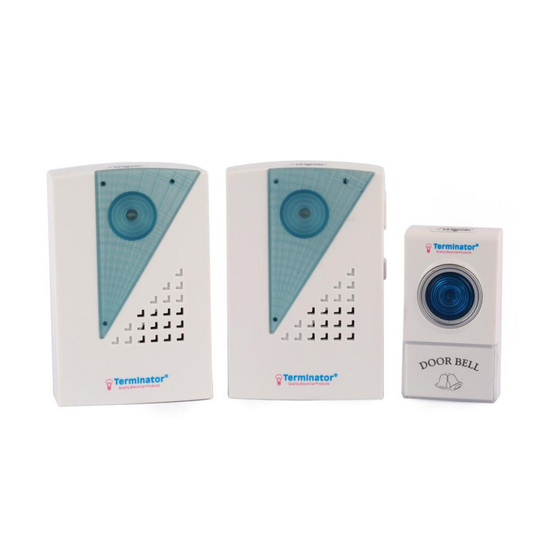 TERMINATOR DOOR BELL DIGITAL WIRELESS WITH 38 MELODIES 1 T WITH 2 R DC ...