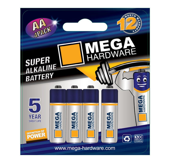 MEGA AA 1.5V ULTRA DIGITAL ALKALINE BATTERY - 4PCS – Mega Hardware